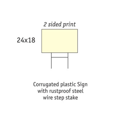 H-wire Lawn Sign Custom Design and Quick Print Toronto | Print Plus Sign